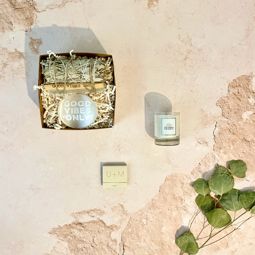 Personalized Crystal Gift Set Bundle - Smudge Bundle, Selenite, Candle ...